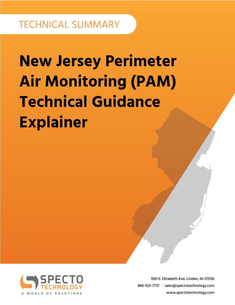NJDEP Perimeter Air Quality Monitoring (PAM) - Compliance Solutions | Specto Technology